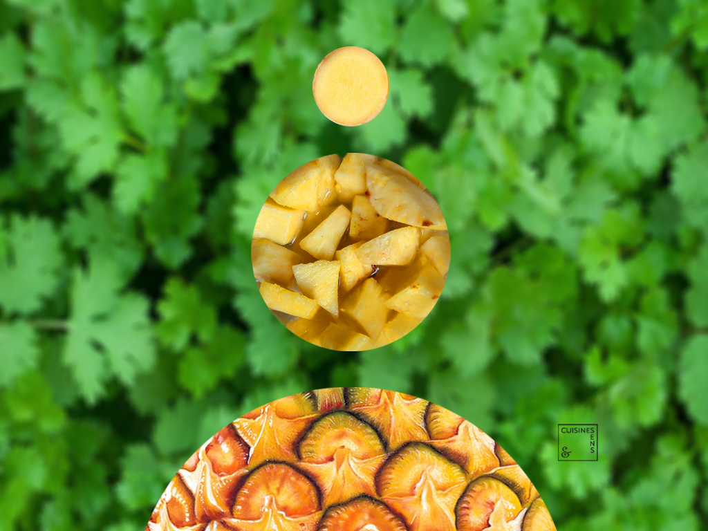 Ananas frais frappé à la coriandre et au gingembre - Cuisine et Sens